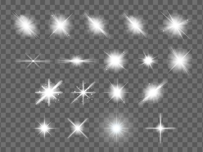 White Starburst PNG, Glowing Lens Flare Overlays With Transparent ...