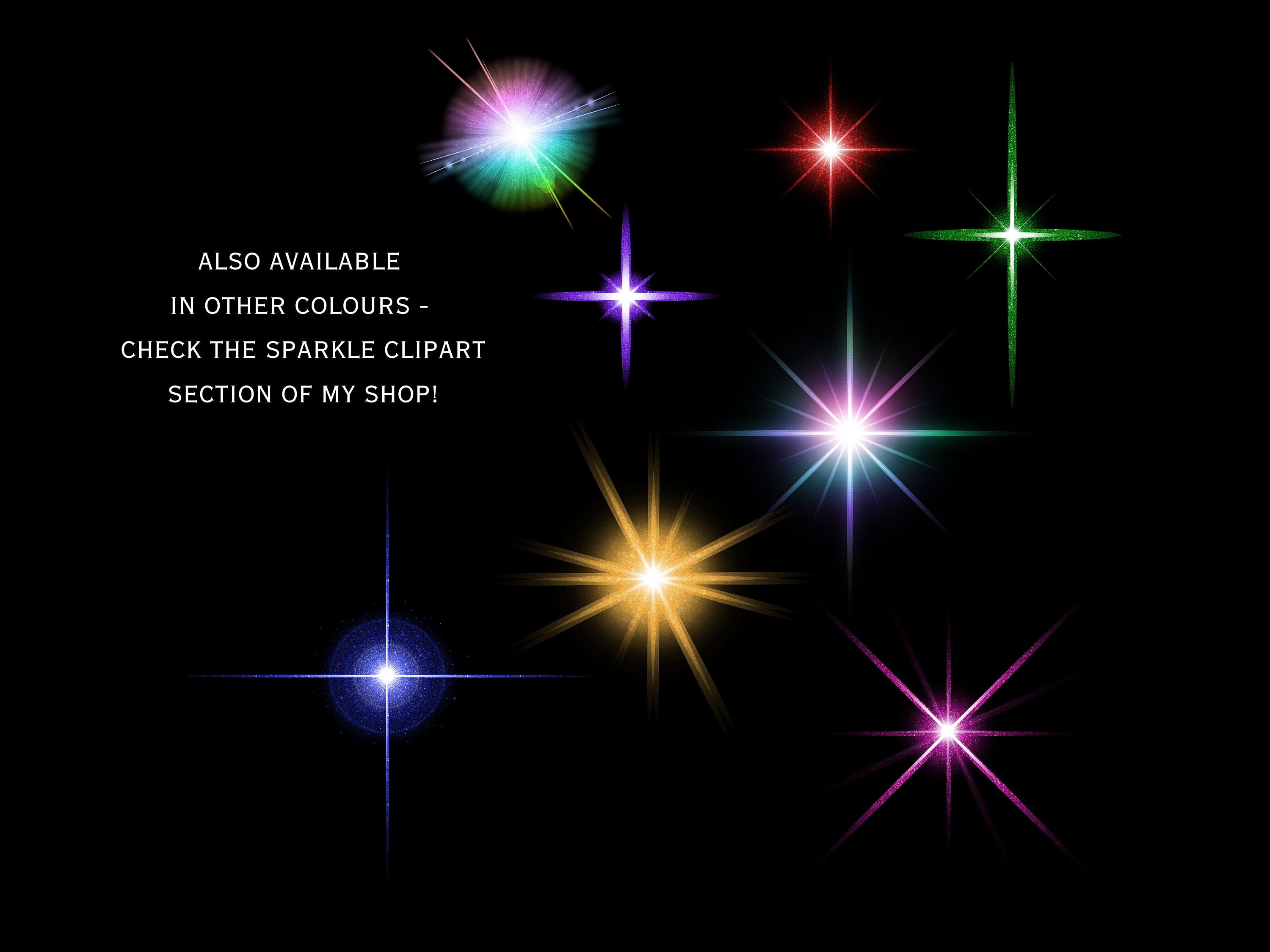 Silver Glitter Star Clipart Set of Glowing Sparkle PNG, Silver White ...