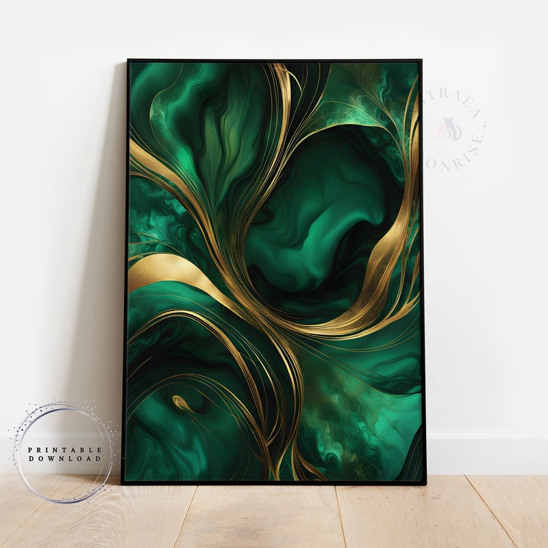 Emerald Wall Art - Etsy