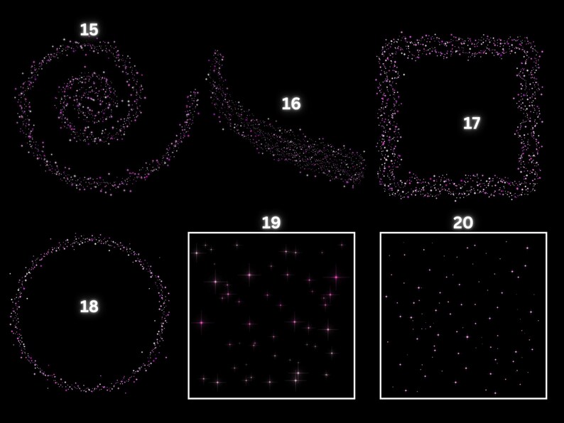 Pink Sparkle Star Overlays - PNG Clipart Glitter Overlay, Girly Pink Glowing Starlight PNG Photo ...