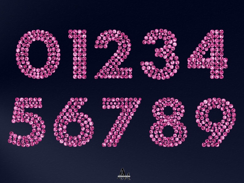 Pink Diamond Alphabet Clipart PNG Set of Hot Pink Rhinestone Letters ...