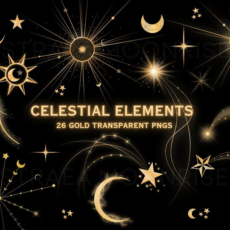 Celestial Clipart - Etsy