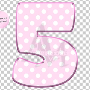Pink Polka Dot Alphabet Clipart PNG Set of Cute Girly Letters and ...