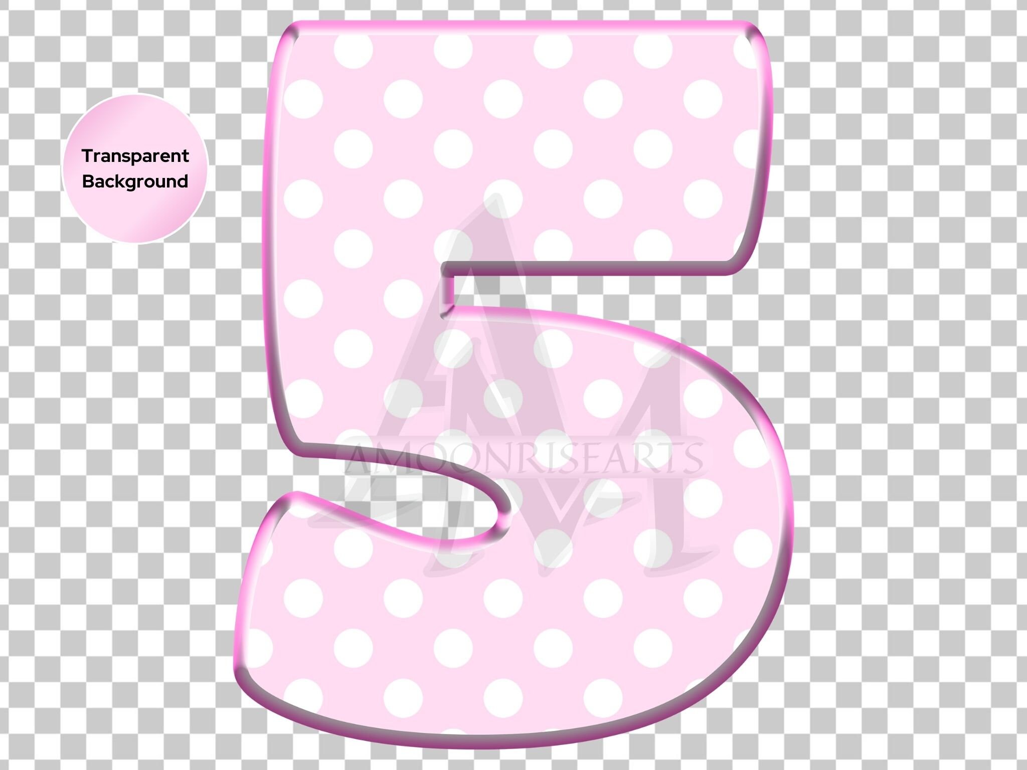 Pink Polka Dot Alphabet Clipart PNG Set of Cute Girly Letters and ...