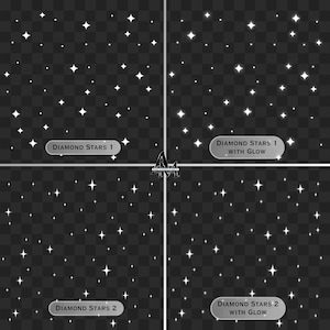 White Sparkle Overlay, Glitter Clipart Star Light Overlay, Set of ...