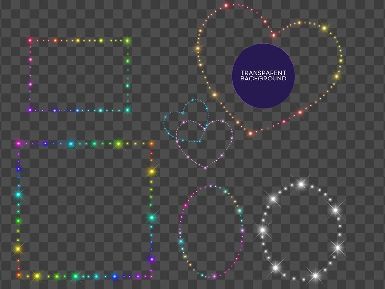 Rainbow Sparkle Frame Clipart Multipack Bundle of 120 Colourful Star ...