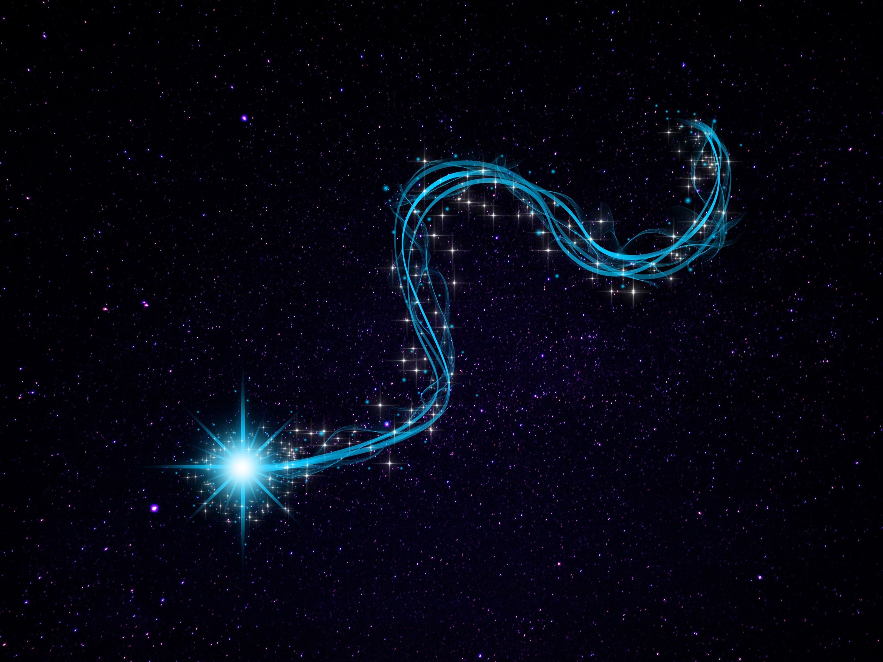 Blue Shooting Stars Clipart, Set of Bright Neon Falling Star PNG ...