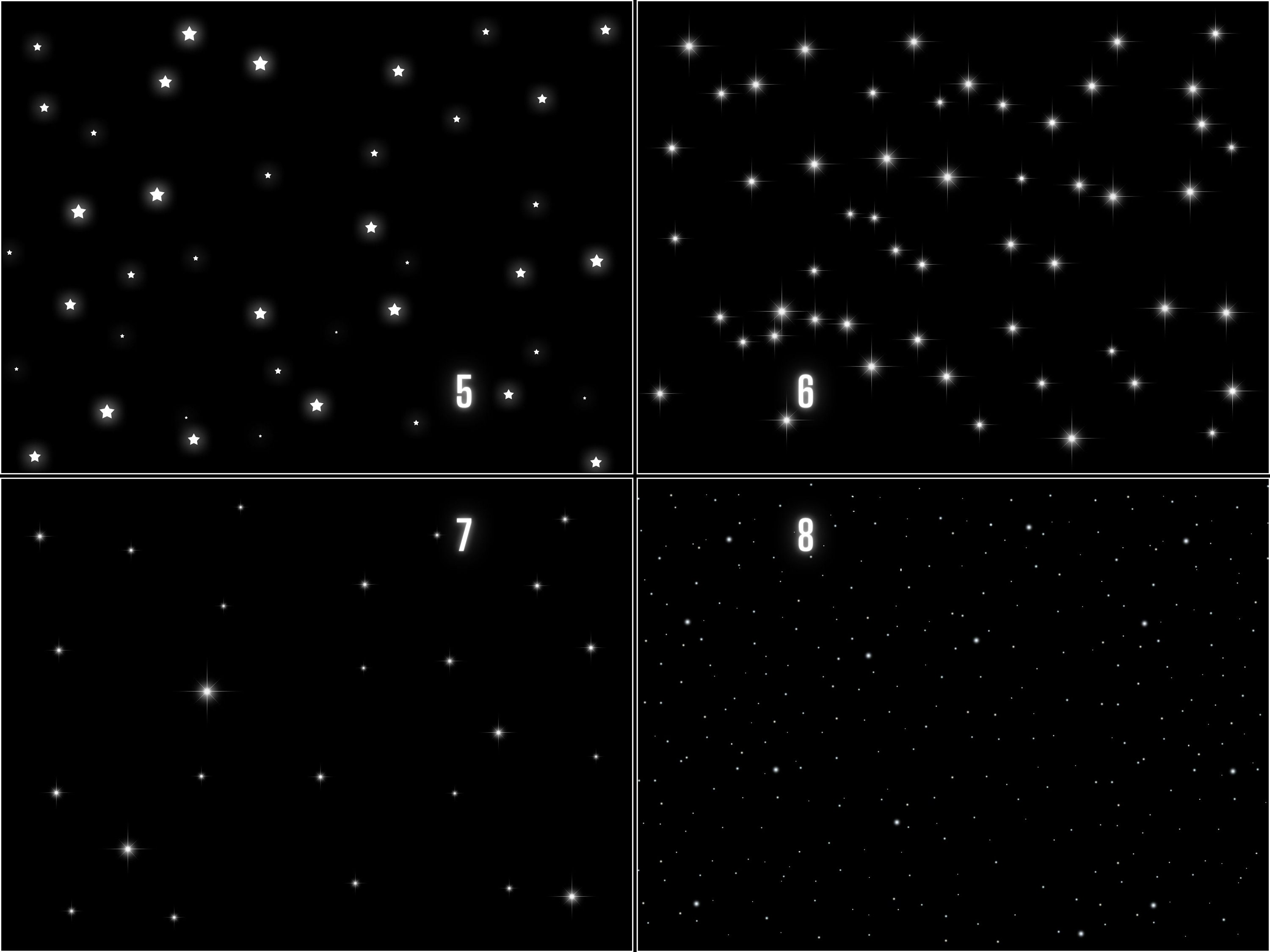 White Sparkle Star Photo Overlays: PNG Glitter Clipart (digital ...