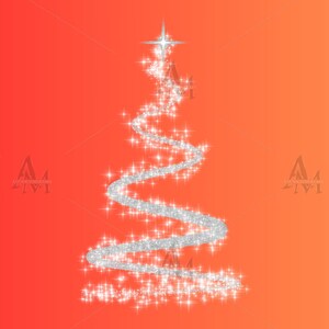 Sparkle Christmas Tree PNG, Spiral Silver Glitter Christmas Tree ...