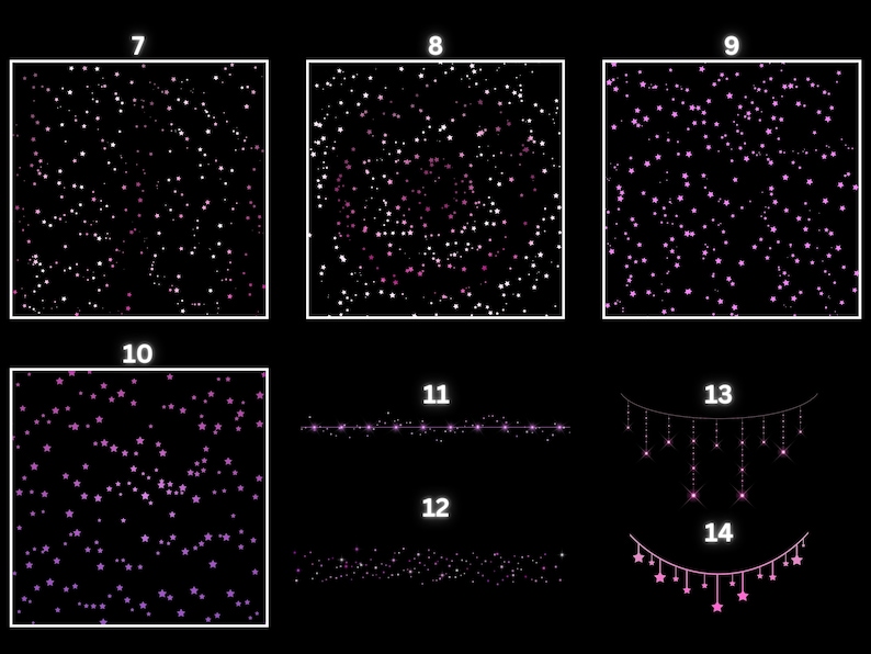 Pink Sparkle Star Overlays - PNG Clipart Glitter Overlay, Girly Pink ...