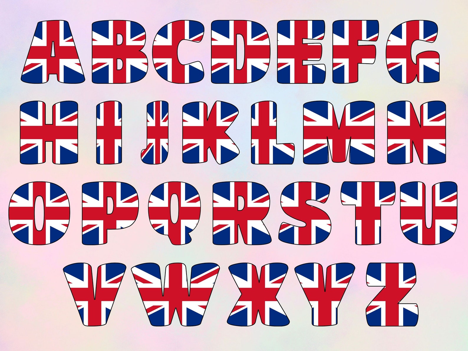 British Flag Alphabet PNG, United Kingdom Letter & Number Clipart ...