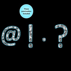 Blue Glitter Diamond Alphabet Clipart, Crystal Letters & Bling Numbers ...