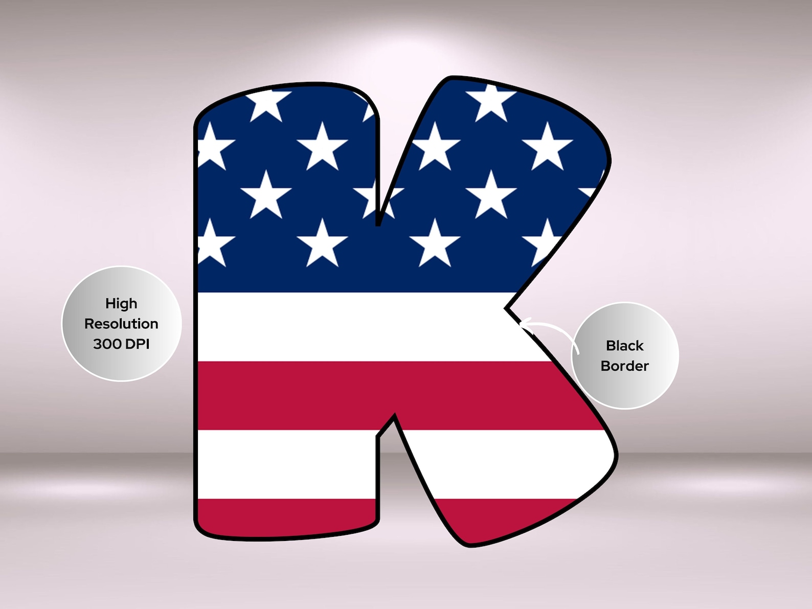 American Flag Alphabet PNG Set of USA Letter & Number Clipart Graphics ...