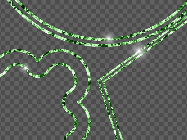 Emerald Green Frame Clipart, Crystal Green Border PNG, Elegant Emerald ...