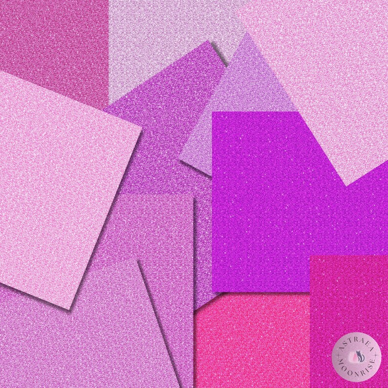 Pink Glitter Digital Paper Pack, Scrapbook Paper, Pink Sparkles Clipart ...