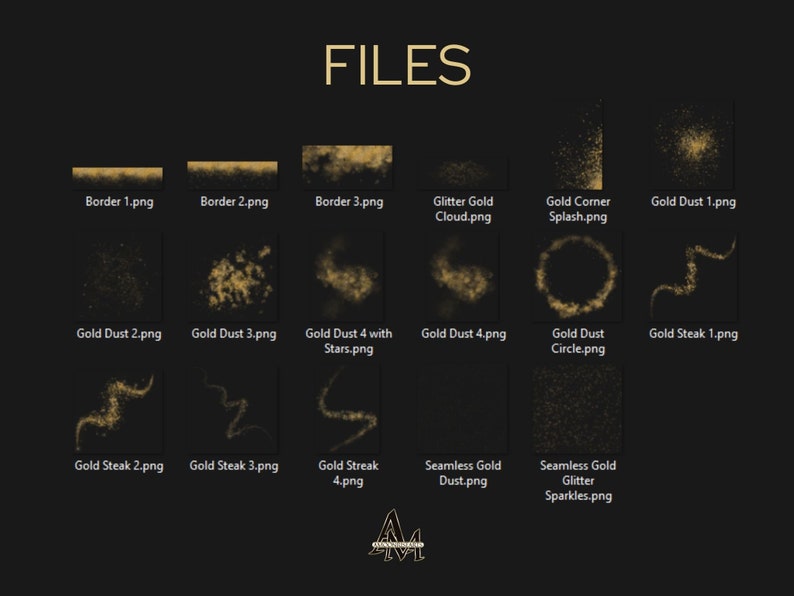 Gold Dust Clipart, Gold Glitter Overlays and Borders, Magic Fairy ...