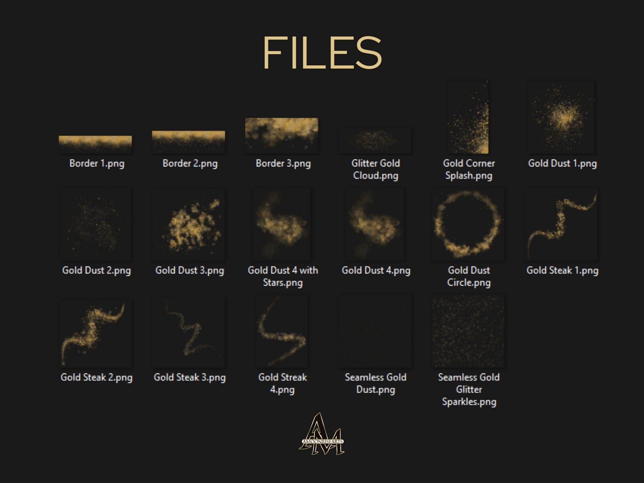 Gold Dust Clipart, Gold Glitter Overlays and Borders, Magic Fairy ...