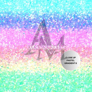Rainbow Pastel Glitter Digital Paper, Seamless Iridescent Glitter ...