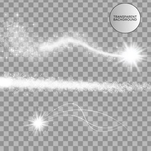 Shooting Star Clipart, White Magic Fairy Sparkles, Sparkling Meteor PNG ...