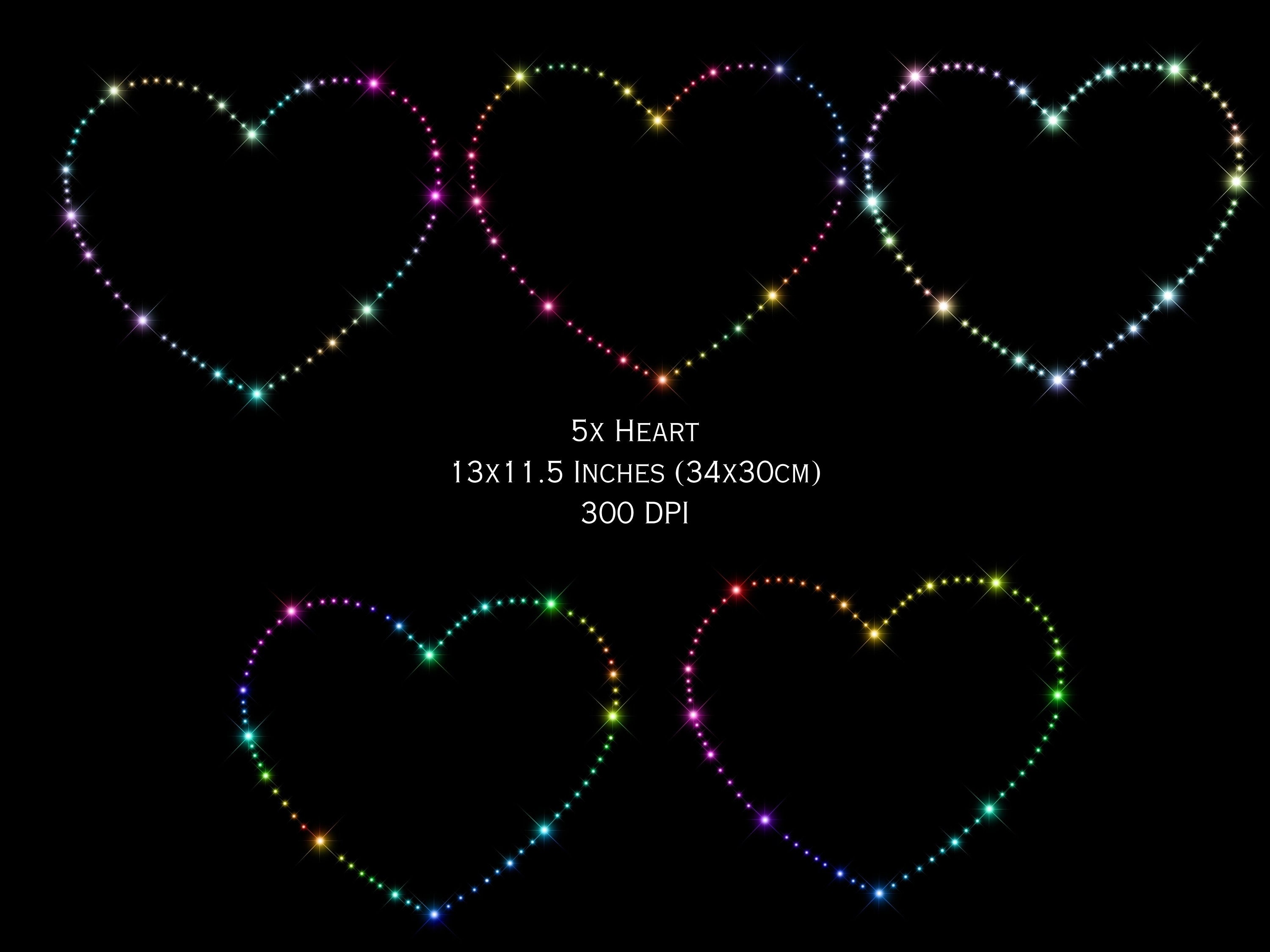 Rainbow Sparkle Frames PNG Set, Star Glitter Frames Clipart, Colourful ...
