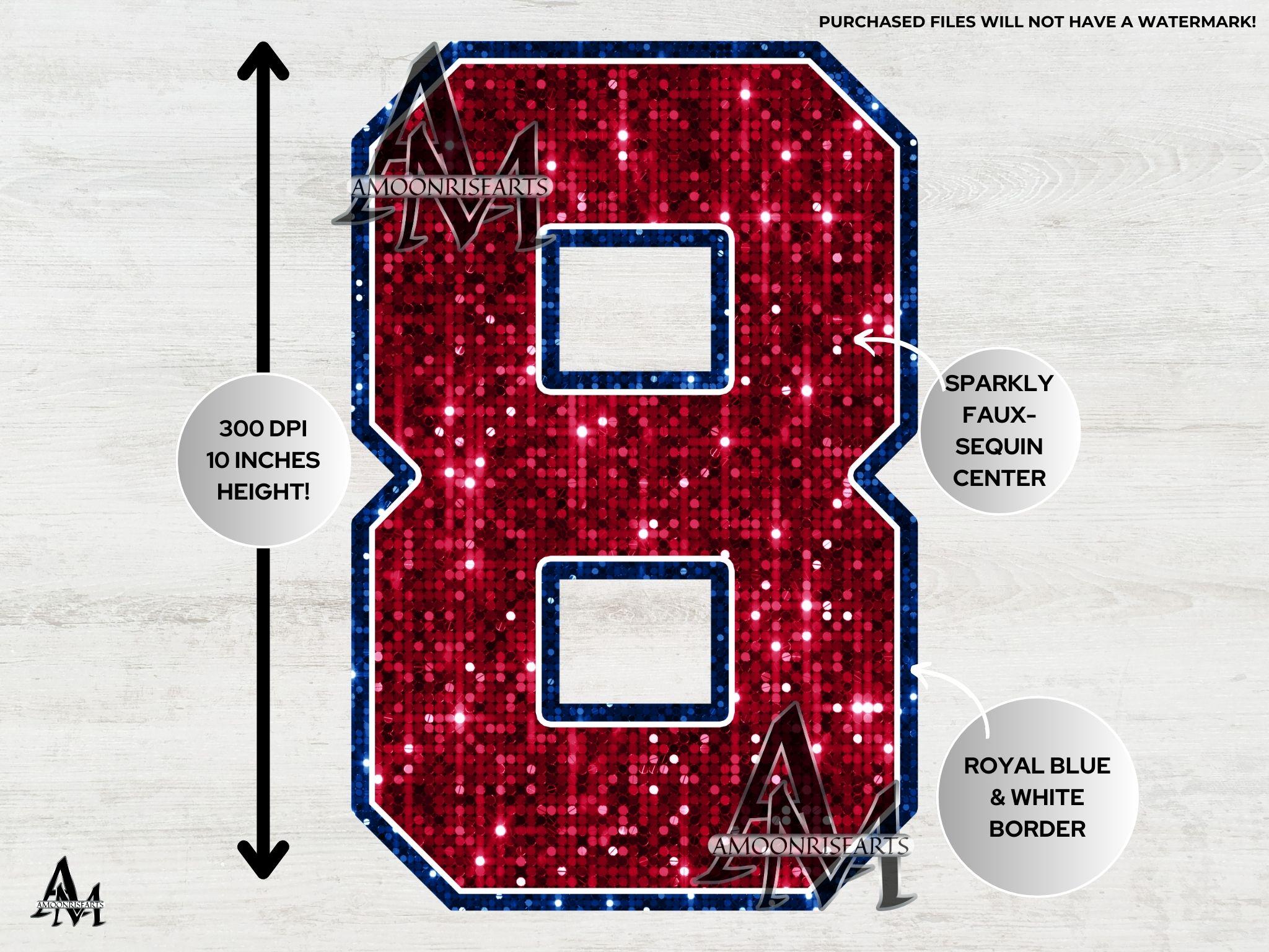 Red Varsity Alphabet Clipart, Red, White and Blue Sequin Letter ...