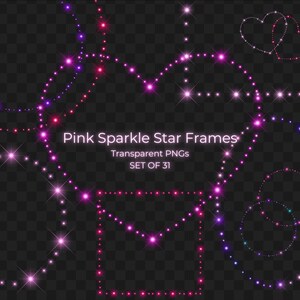 Pink Sparkle Frames Transparent PNG, Purple & Pink Glitter Frame ...