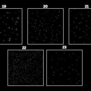 White Sparkle Star Photo Overlays: PNG Glitter Clipart (digital ...