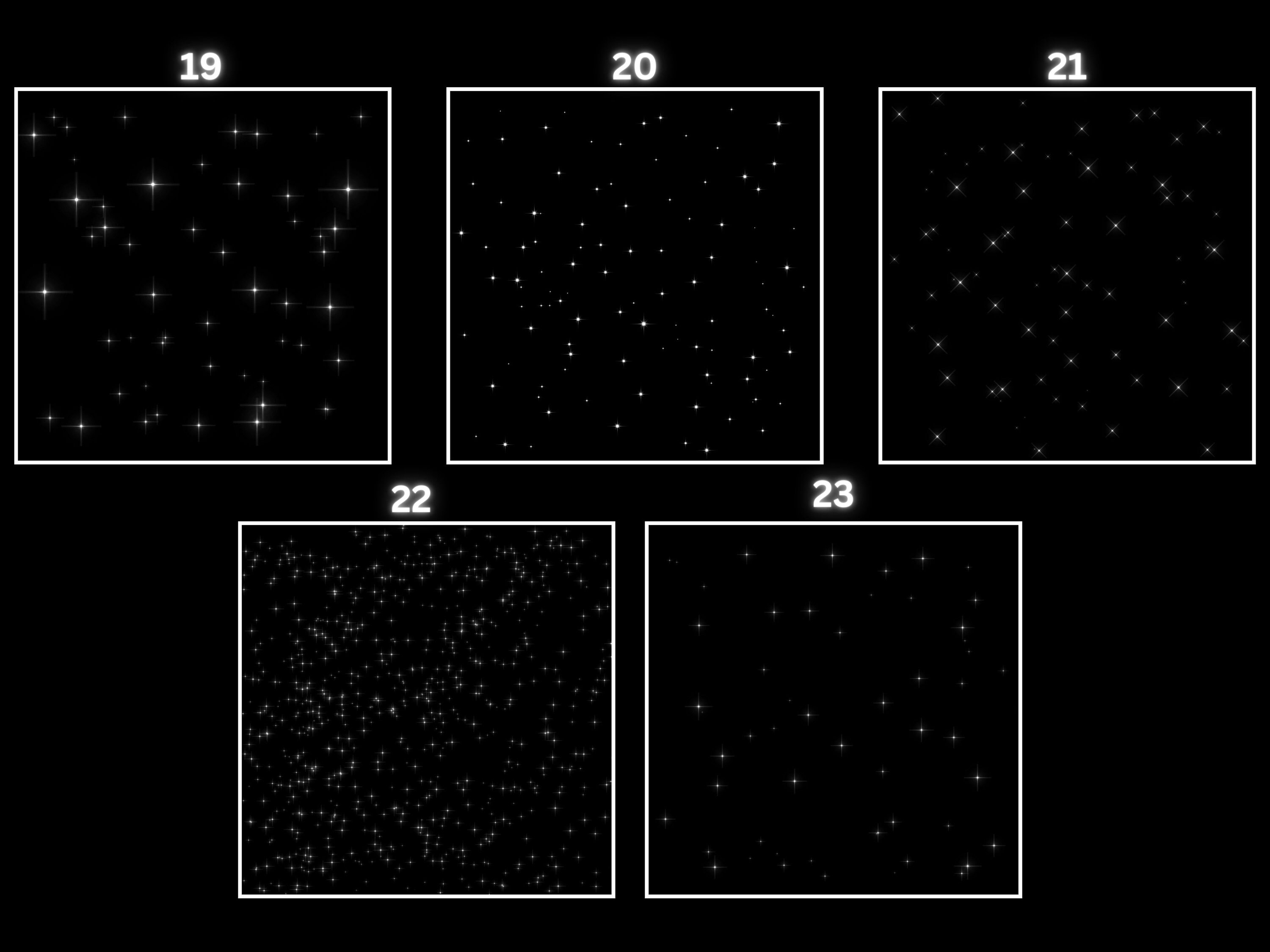 White Sparkle Overlays - PNG Clipart Glitter Star Overlay, Bundle of ...