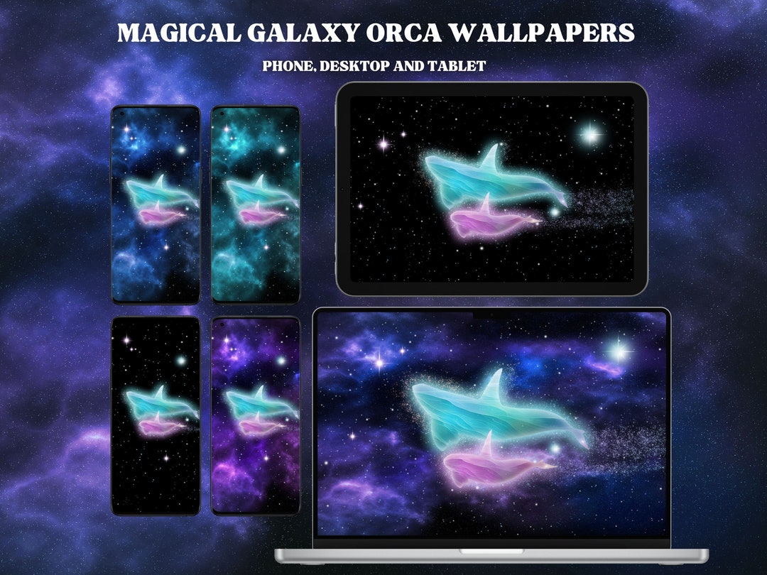 Galaxy Wallpapers, Set of Cosmic Orca Backgrounds for Desktop, Tablet ...