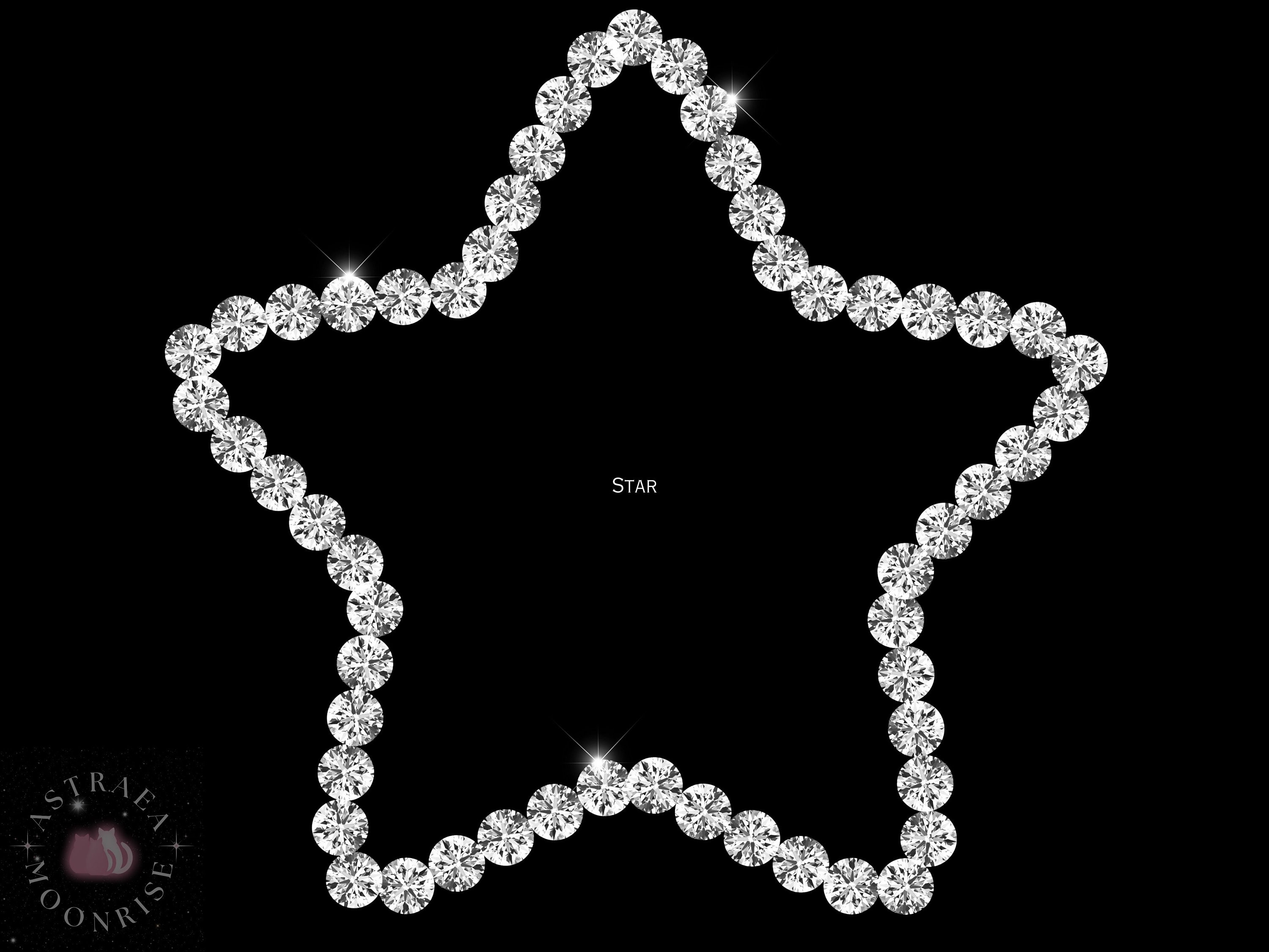 Diamond Frame Clipart Transparent PNG Set of White Sparkle Gems Border ...