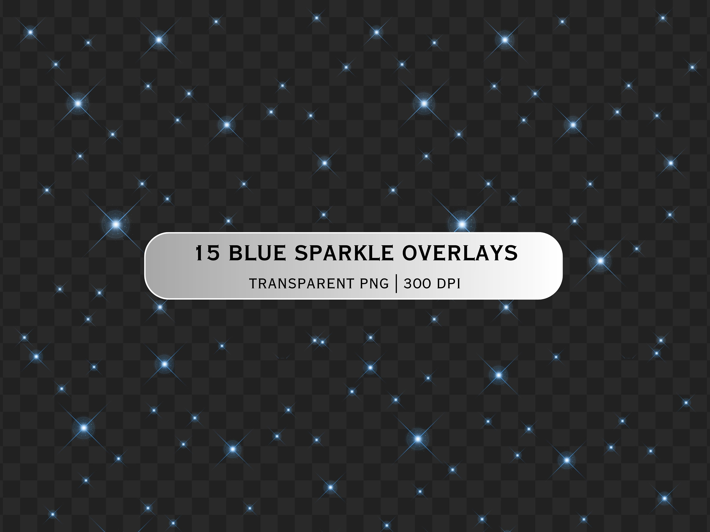 Blue Sparkle Overlays - PNG Clipart Glitter Star Overlay, Neon Blue Glowing Starlight PNG Photo ...