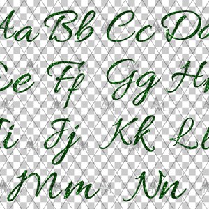 Green Sequin Alphabet Clipart for Christmas or St Patricks Day, Green ...