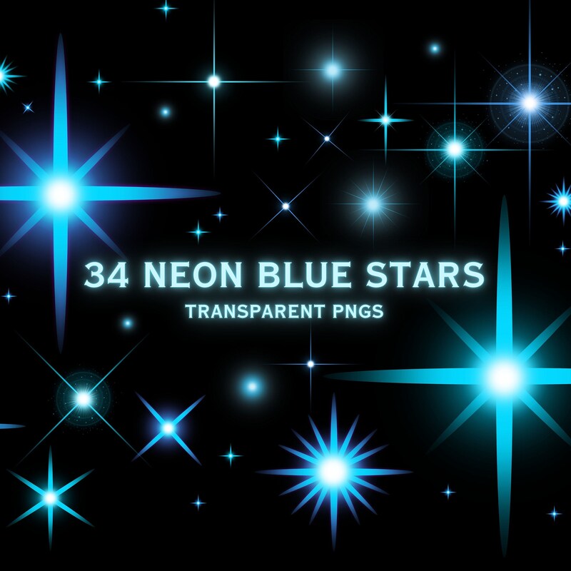 Neon Stars - Etsy