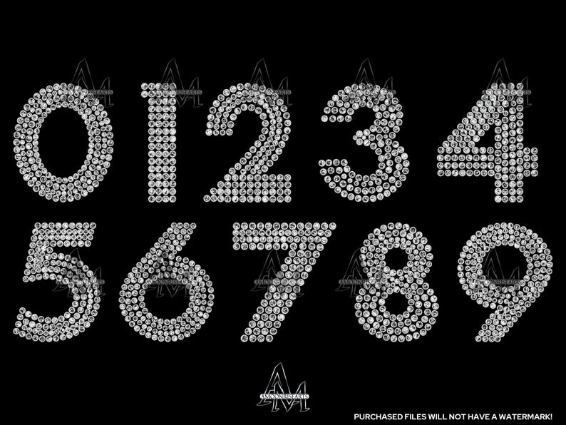 Rhinestone Diamond Number PNG Clipart, Glitter Number Clip Art, Bold ...