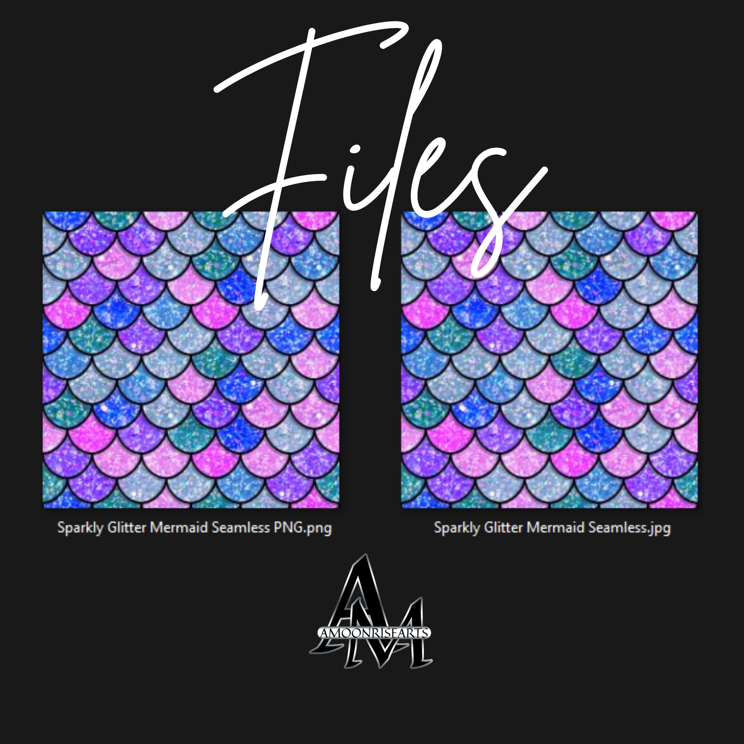 Holographic Glitter Mermaid Scales Seamless Pattern, Instant Digital ...