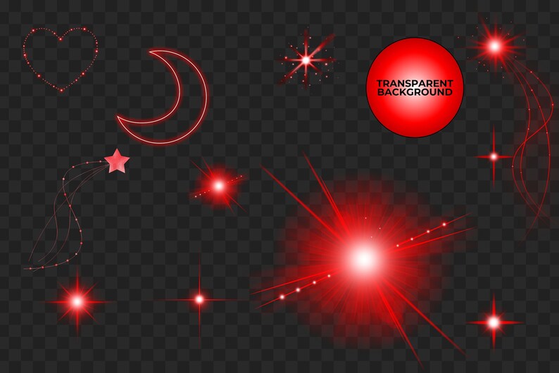 Red Star PNG Clipart, Galaxy Cosmos Overlays (digital Download) - Etsy