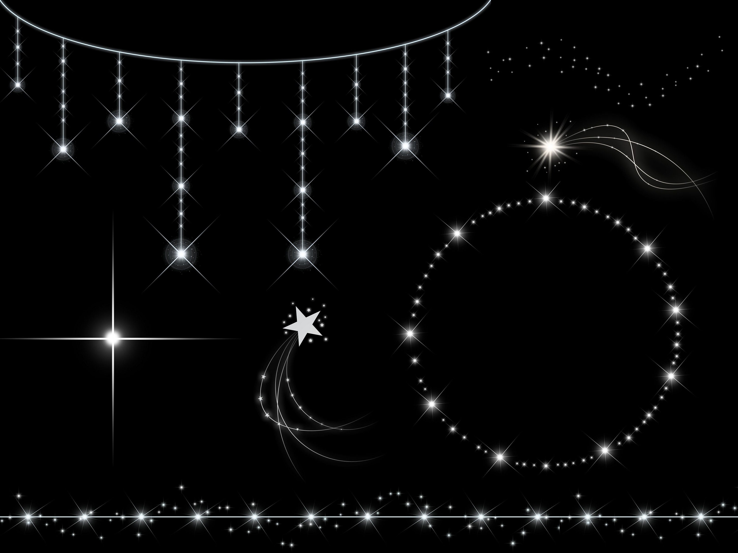 White Sparkle Overlays PNG Clipart Glitter Star Overlay, Bundle of ...