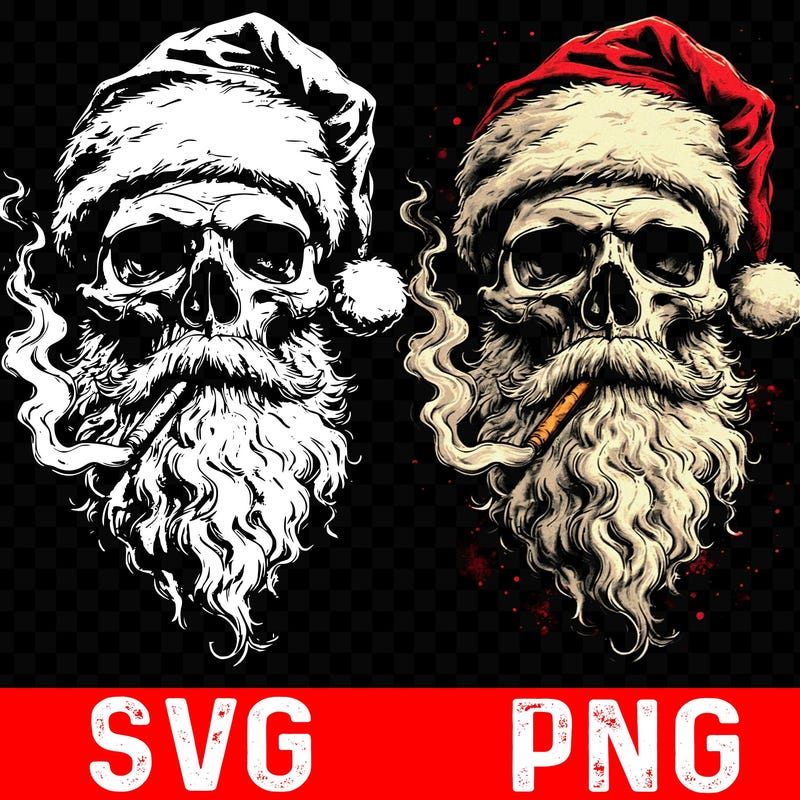 Xmas Skull Head - Etsy