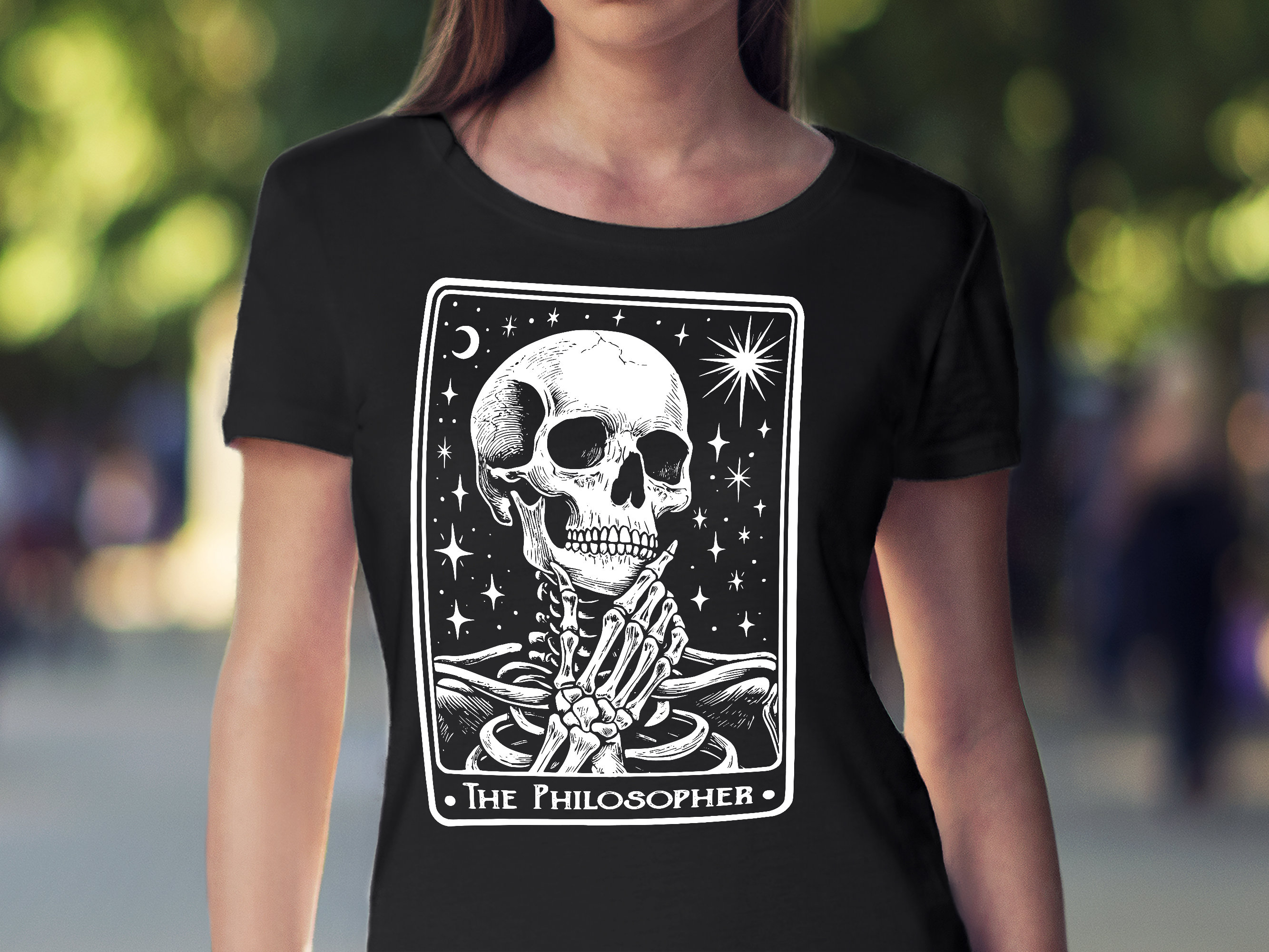 Philosopher Skeleton Tarot Card: Funny Sarcastic Clipart (digital ...