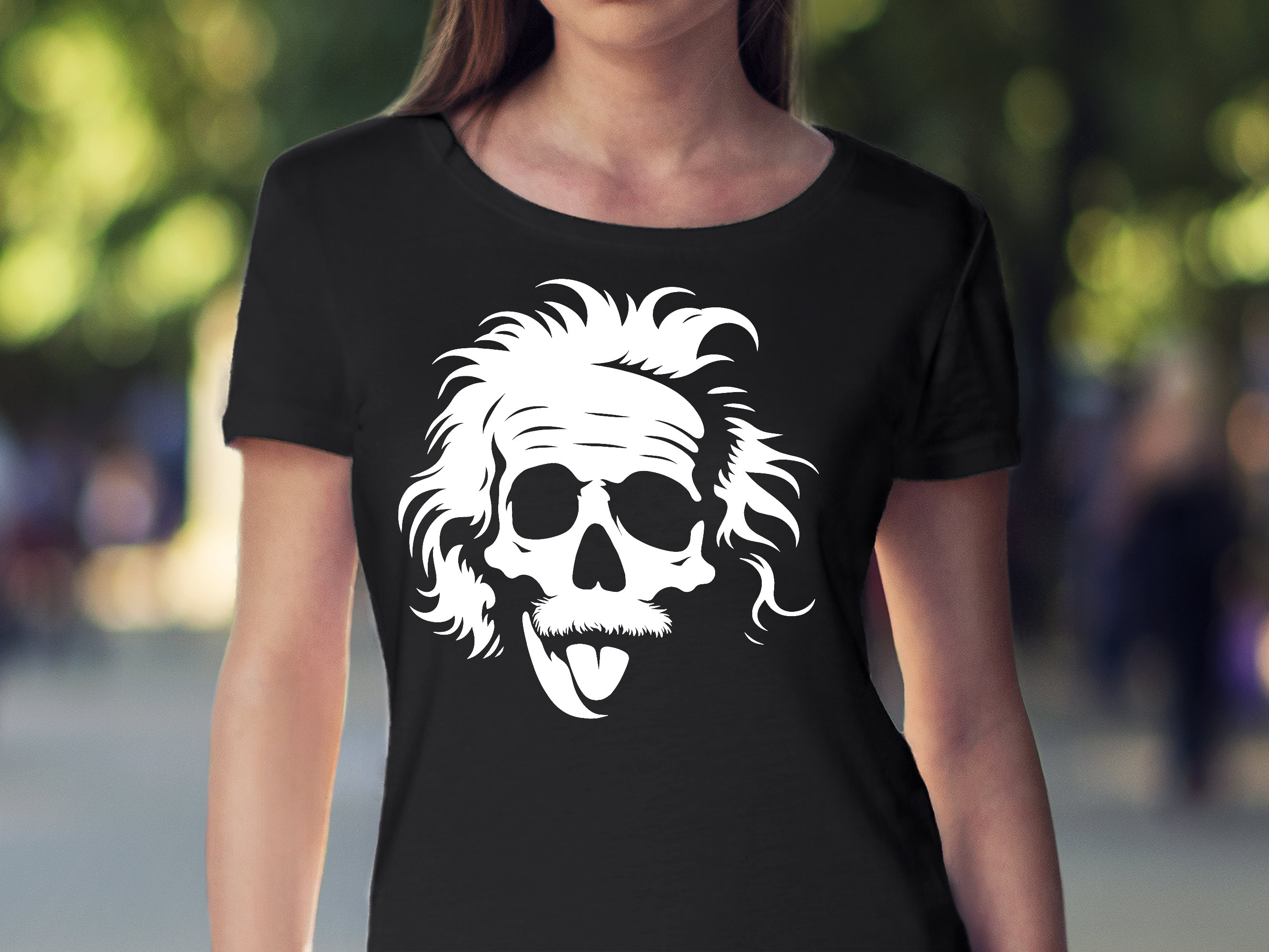 Albert Einstein Skull SVG, Mad Scientist PNG, Physics Student Shirt ...