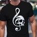 Treble Clef Skull SVG, Printable Skull Stencil, Horror Musical Note PNG ...