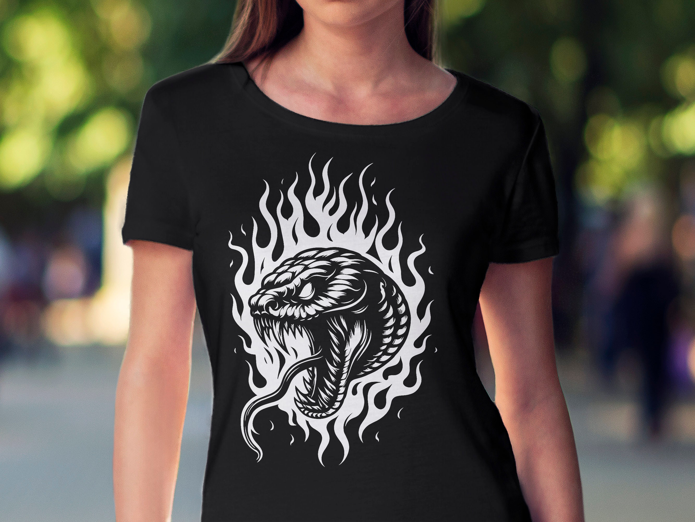 Fire Snake SVG, Snake Car Decal PNG, Snake on Fire Printable on Shirt ...