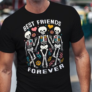 Dancing Skeletons SVG, Best Friends PNG, Printable Vector, Floral ...