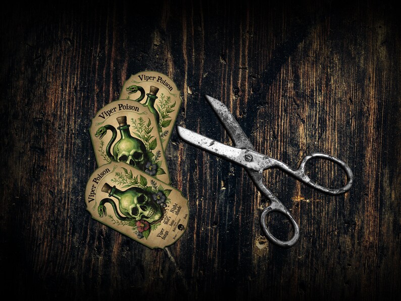 Viper Poison Printable Label, Witchcraft Potion Label, Apothecary ...