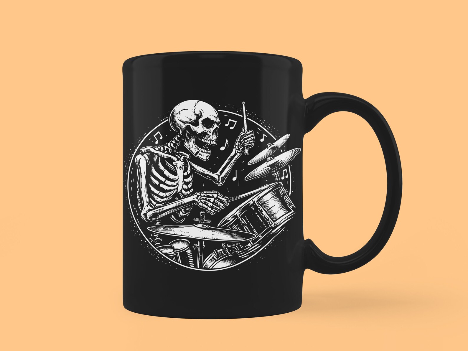 Skeleton Drummer, Skull Drum Player, DYI Print, Music Skull SVG ...