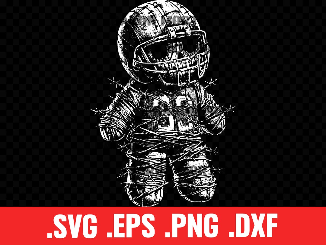 Football Voodoo Doll Vector: Creepy Barbed Wire Doll Clip Art (digital ...