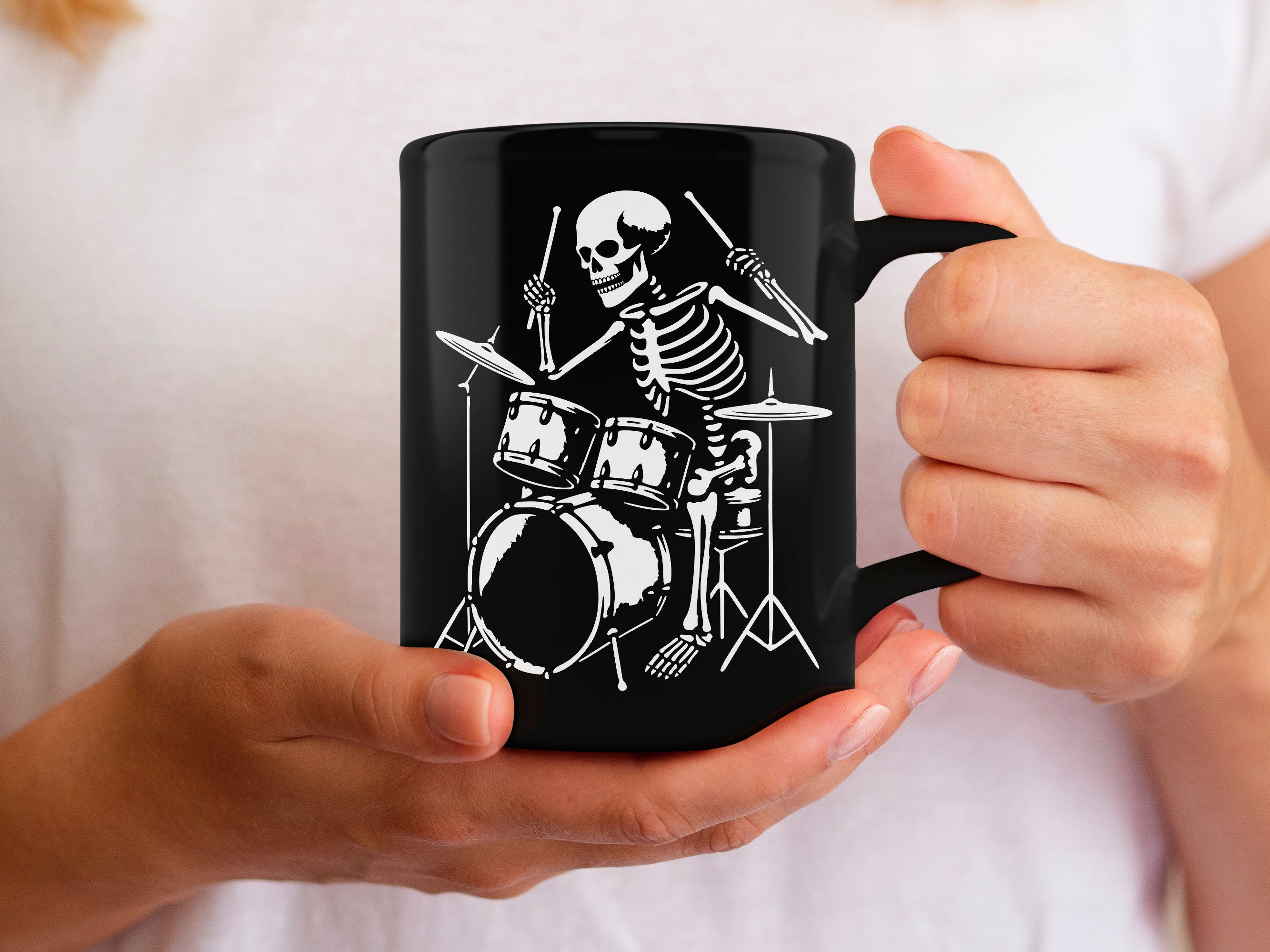 Skeleton Drummer SVG: Halloween Rock Music Clipart (digital Download ...