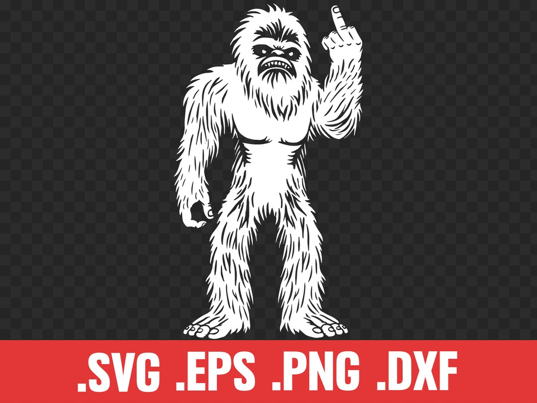 Middle Finger PNG, Rude Hand Gesture SVG, Funny Yeti Clipart, Insulting ...