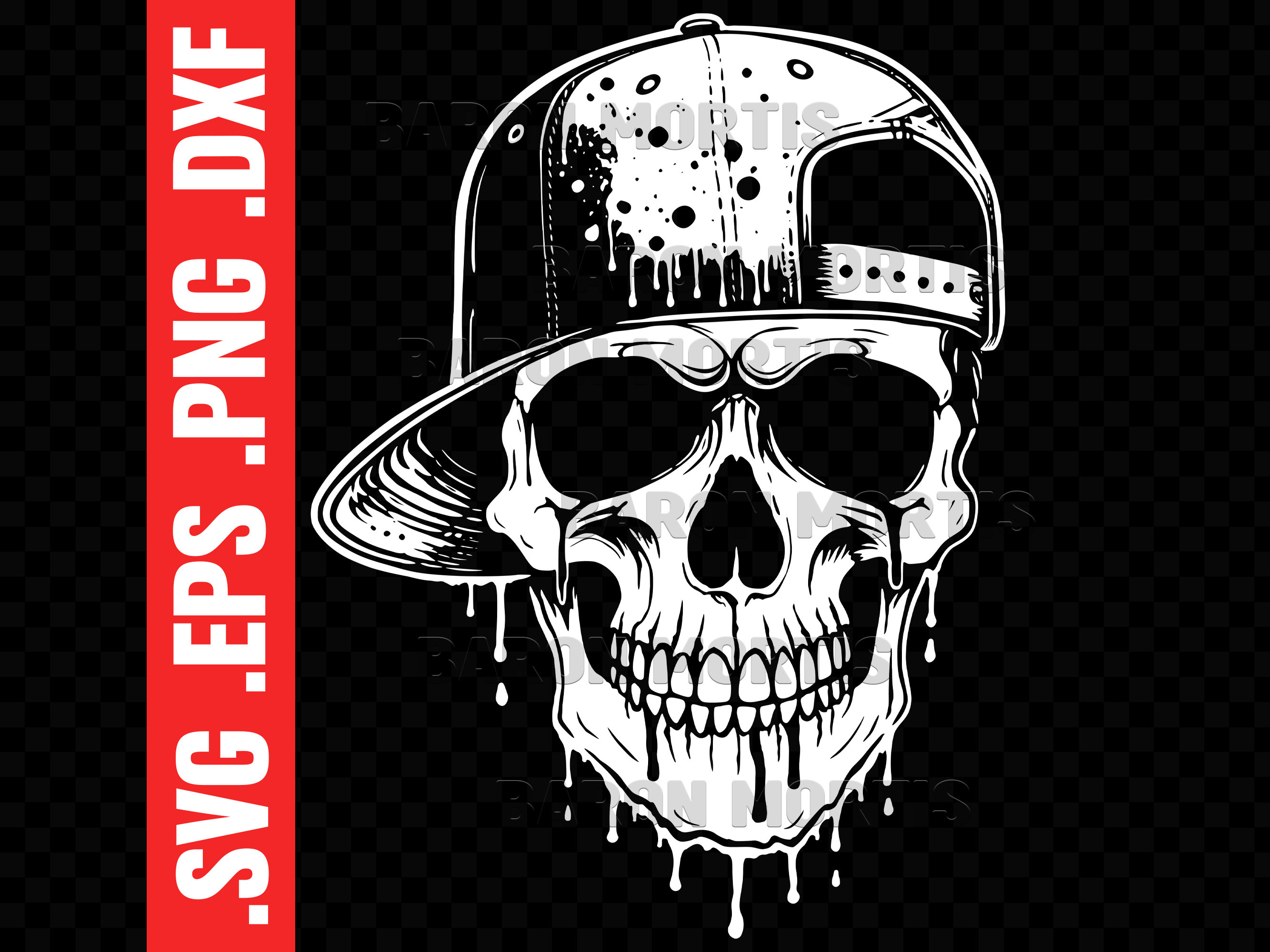 Skull Stencil SVG, Urban Skull PNG, Skater Skull Vector, Rebel Skull ...