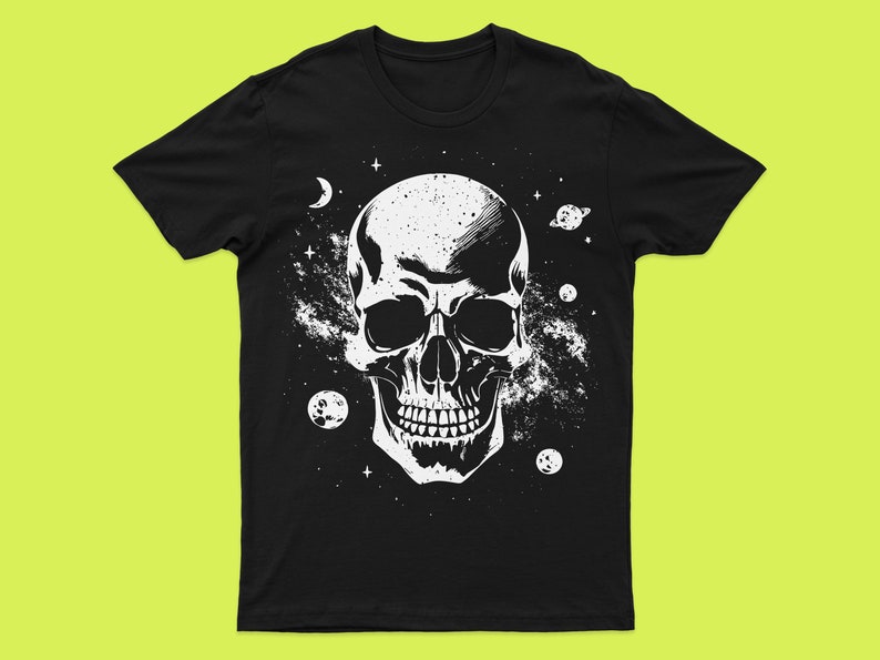 Skull in Space SVG, Dead Astronaut PNG, Astral Skeleton Clipart, Horror ...
